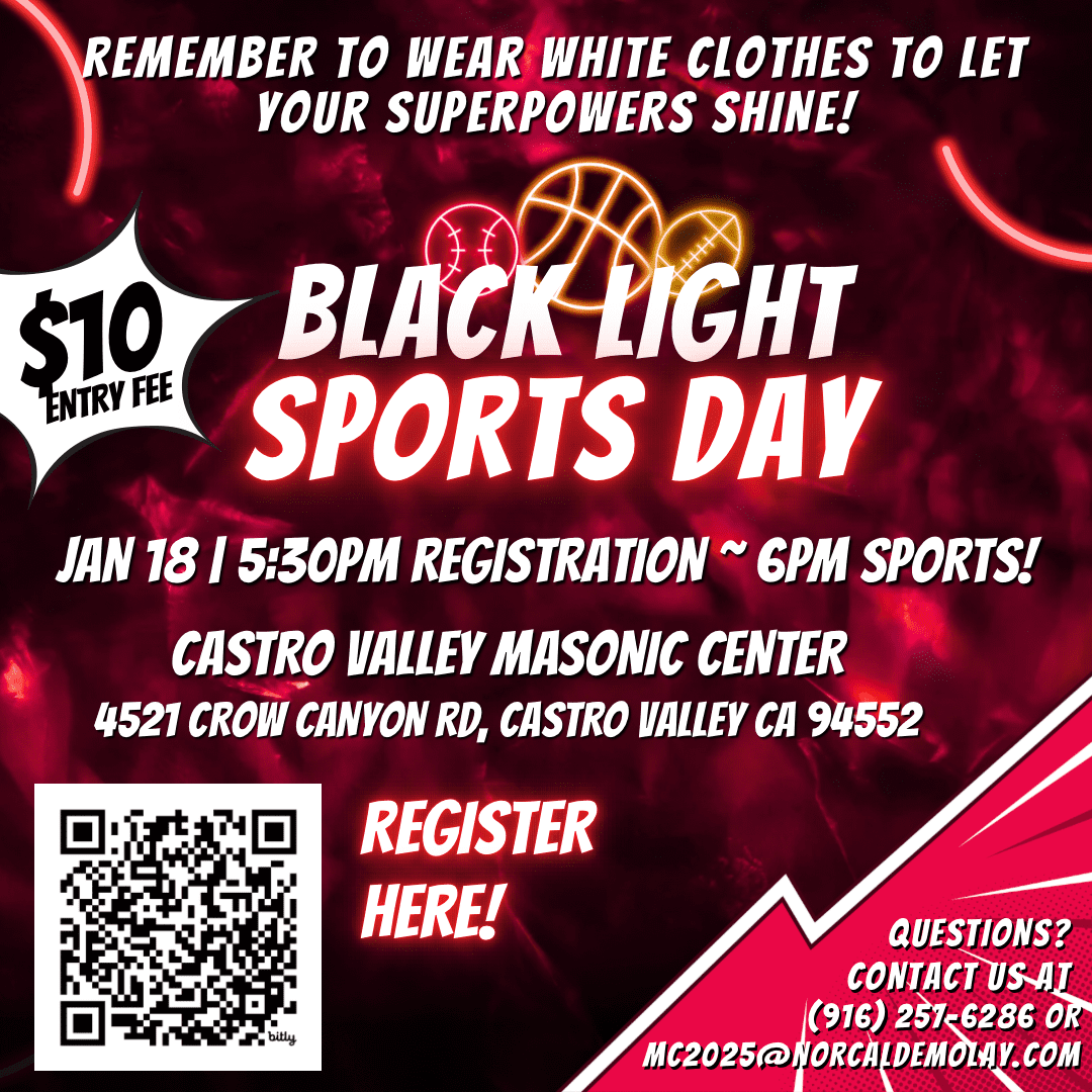 Black Lights Sports Day – Demolay Northern California